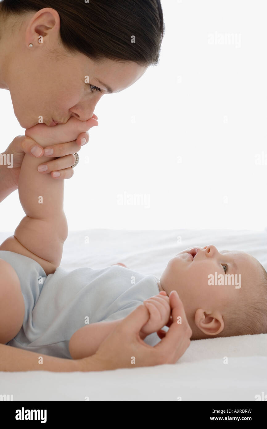 Girl raising foot hi-res stock photography and images - Alamy