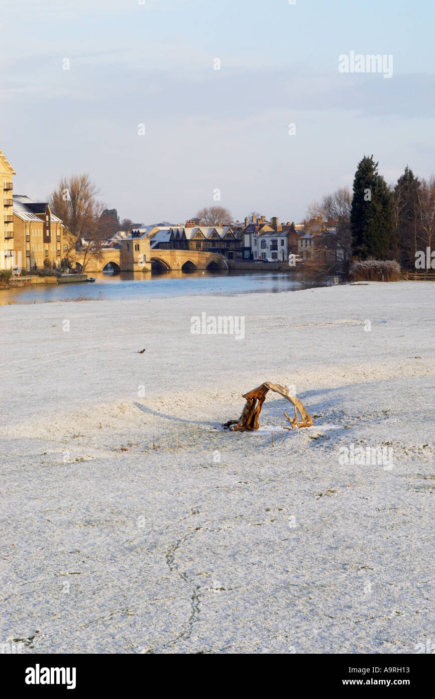 Winter snow st ives bridge hi-res stock photography and images - Alamy