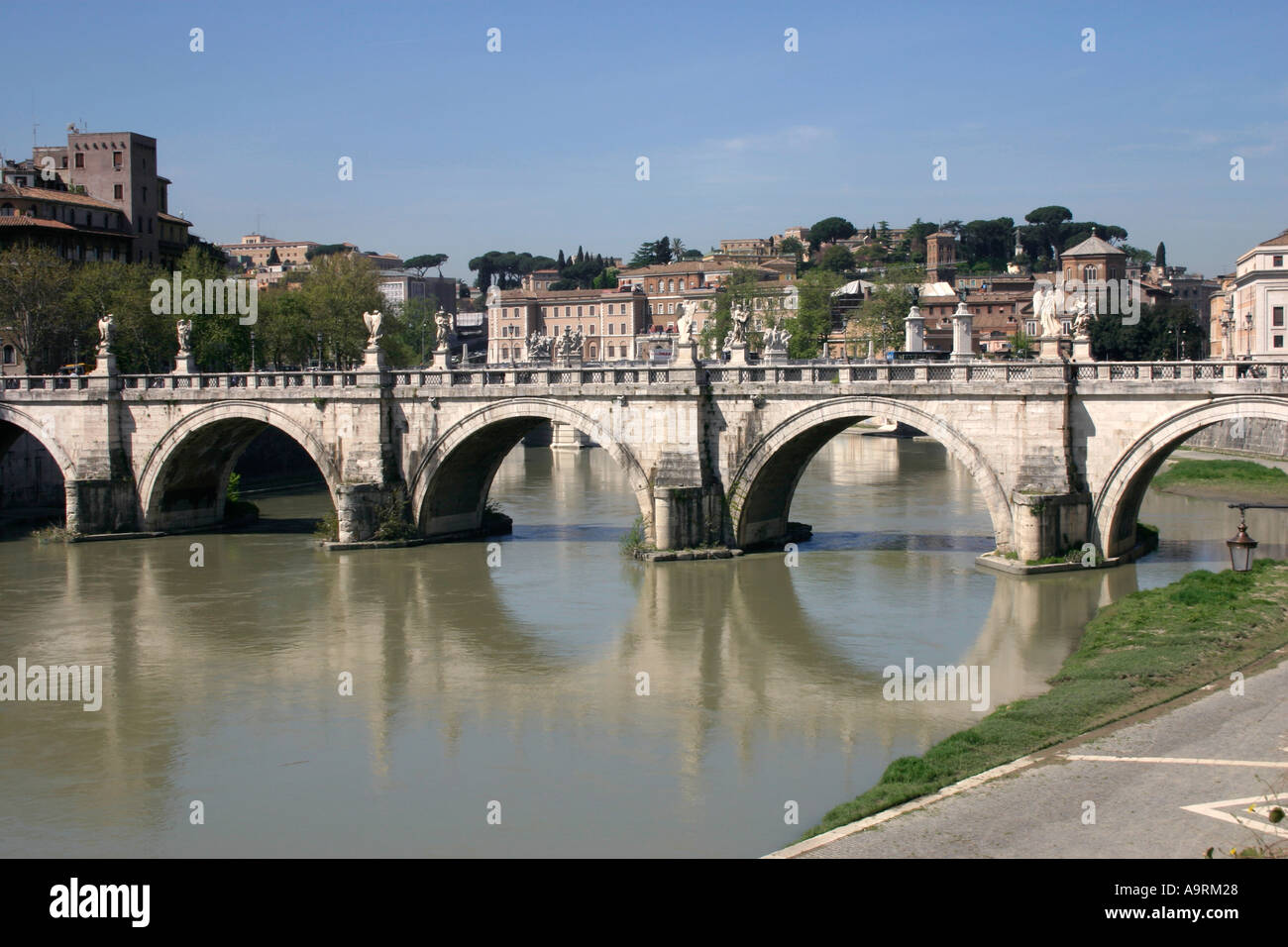 St angelo bridge in rome hi-res stock photography and images - Alamy