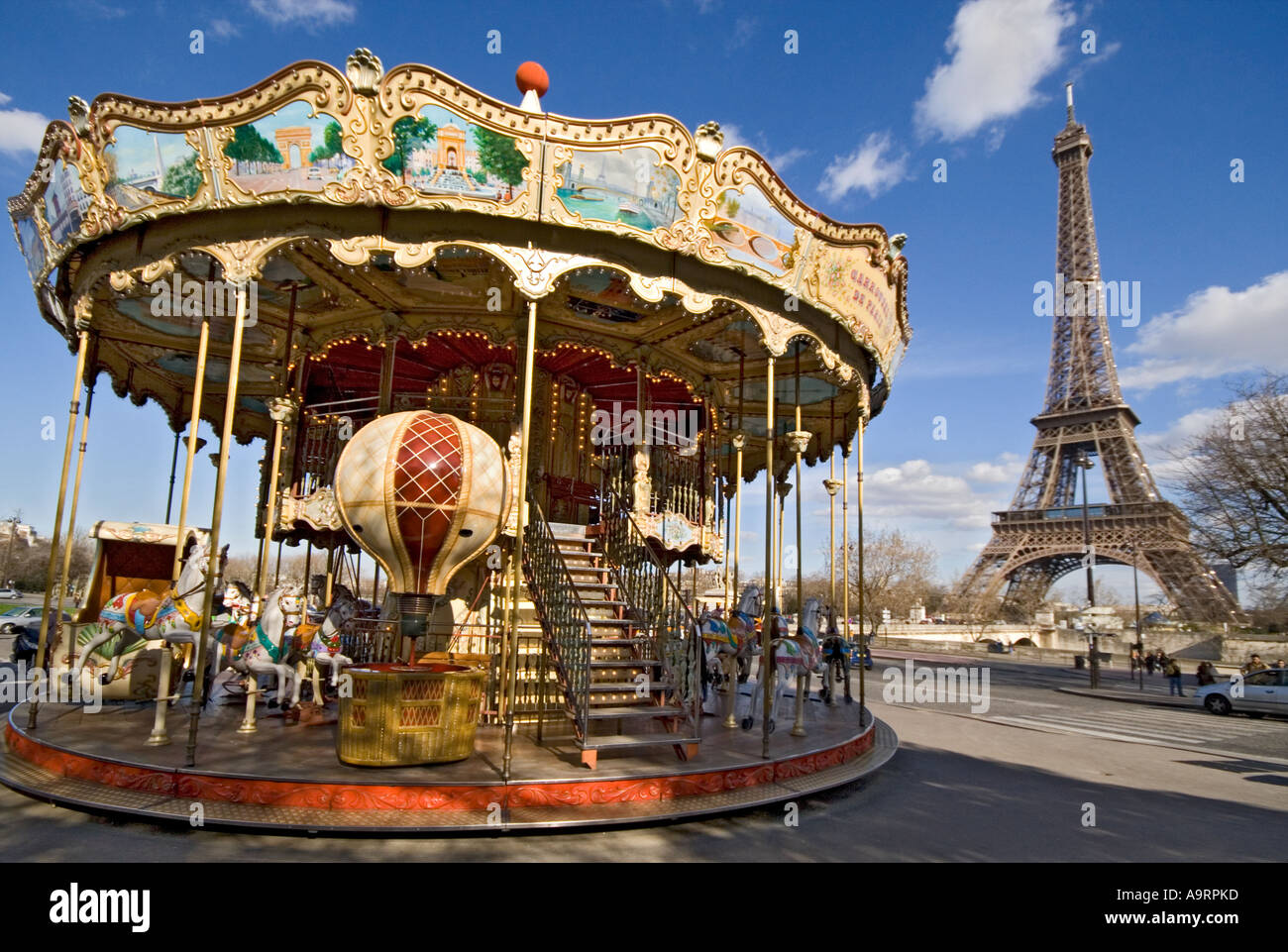 Eiffel Tower with Carousel, Paris Stock Photo - Alamy