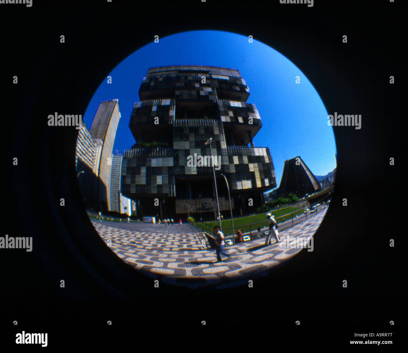 Fish eye view of building in Rio Brazil Stock Photo - Alamy