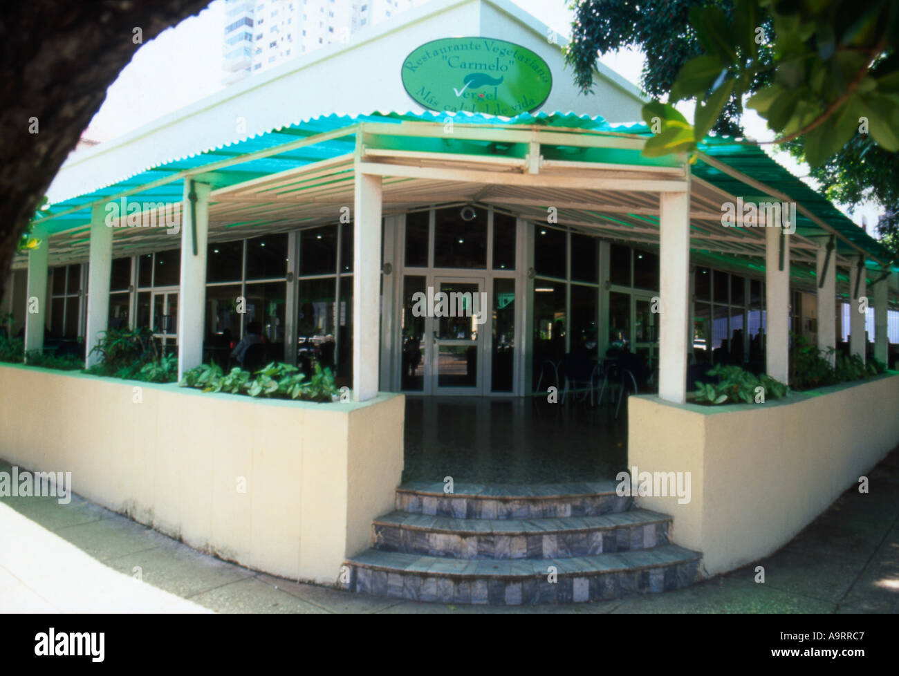 Carmelo vegetarian restaurant Havana Cuba Stock Photo - Alamy