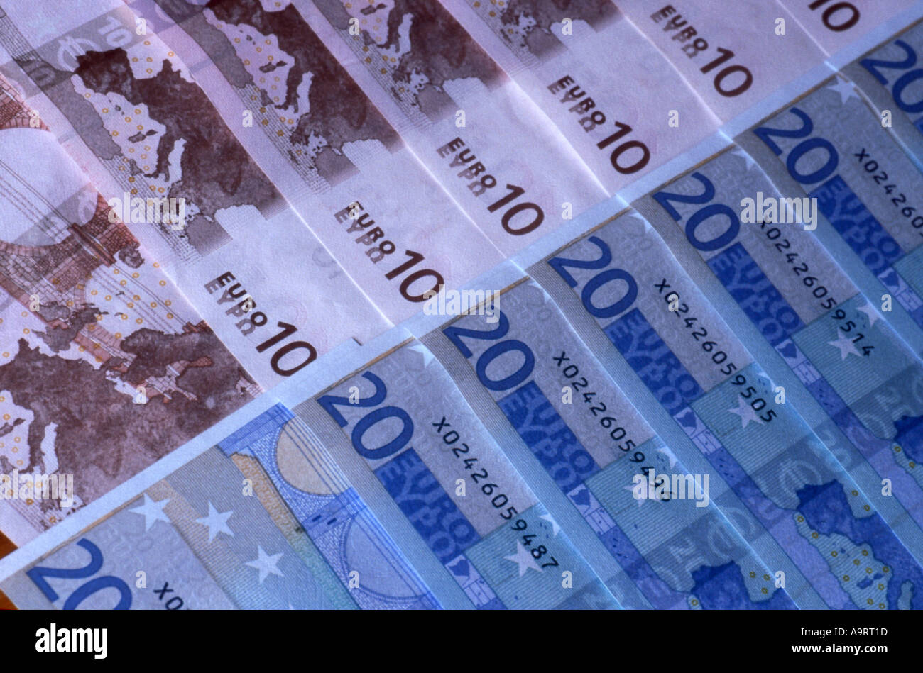 Rows of Euro notes Stock Photo - Alamy
