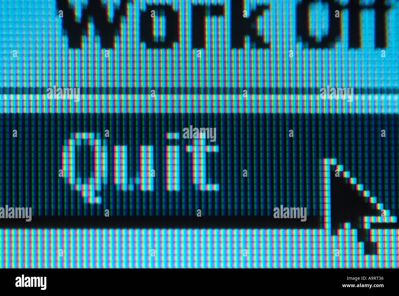 Quit computer icon Stock Photo - Alamy