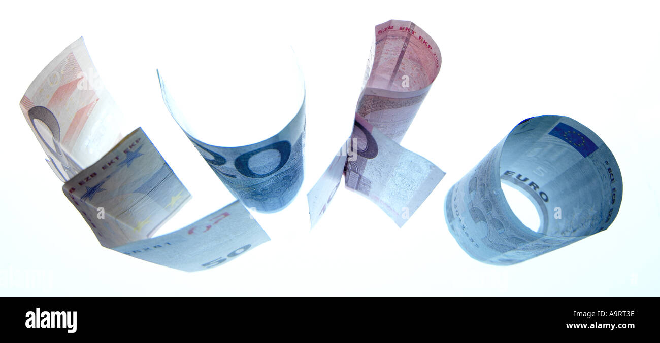 The word Euro written in Euro notes Stock Photo - Alamy