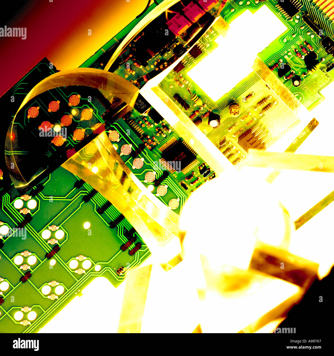 Abstract circuit board Stock Photo - Alamy