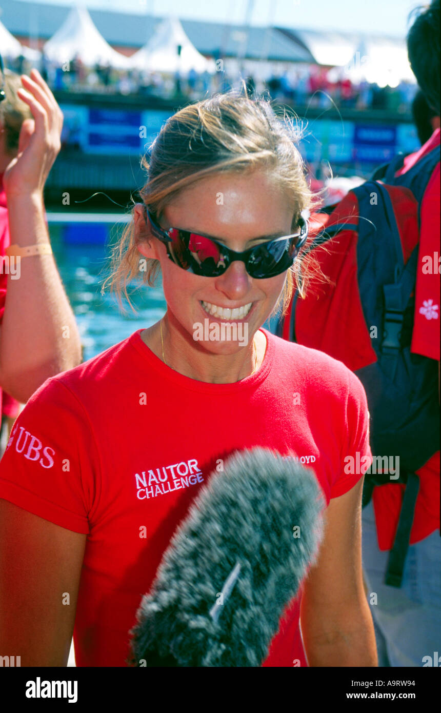 Skipper on the yacht Amer Sports Too Lisa McDonald Volvo Ocean Race ...