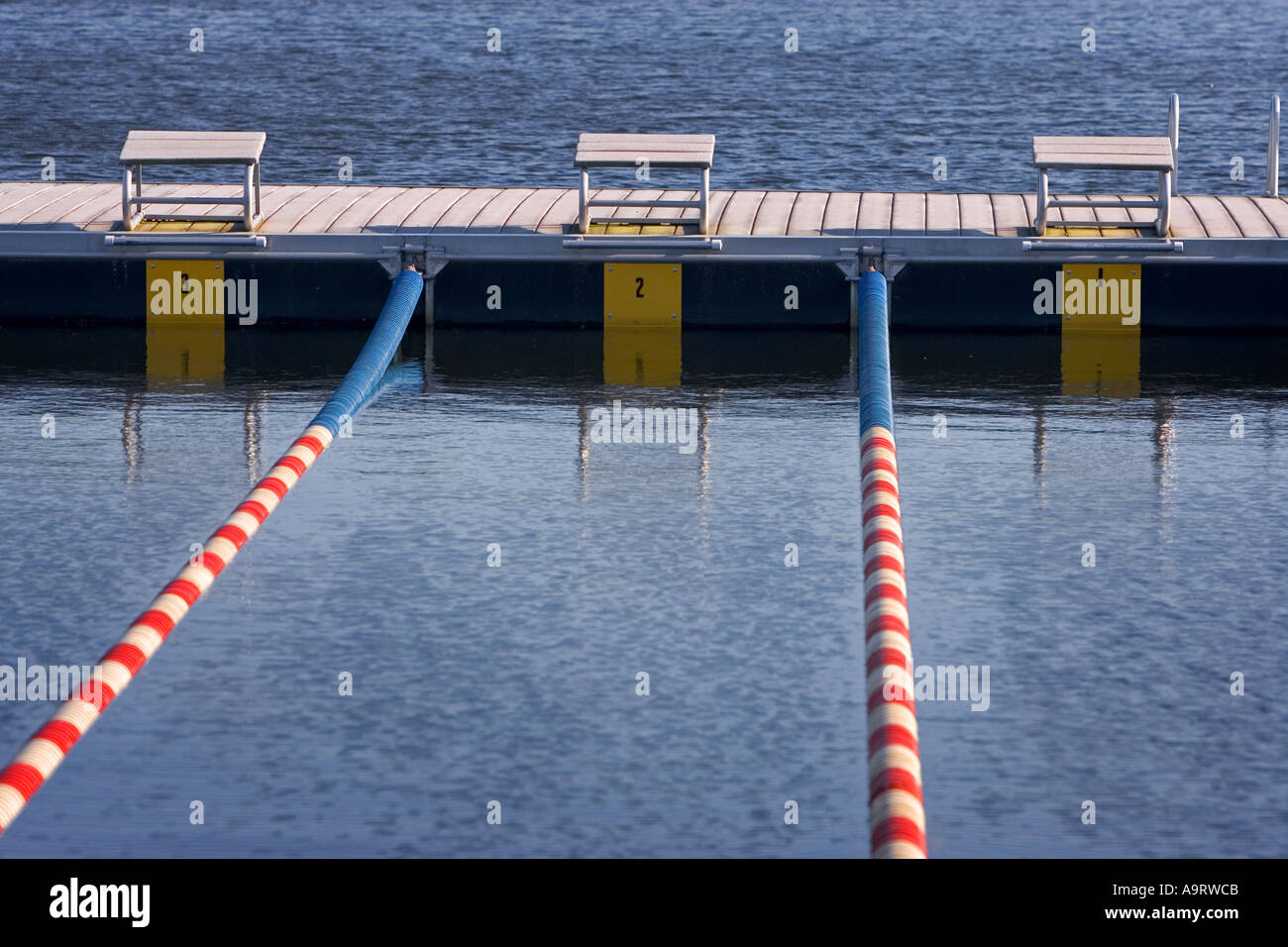 Lanes at a swimming pool Stock Photo - Alamy