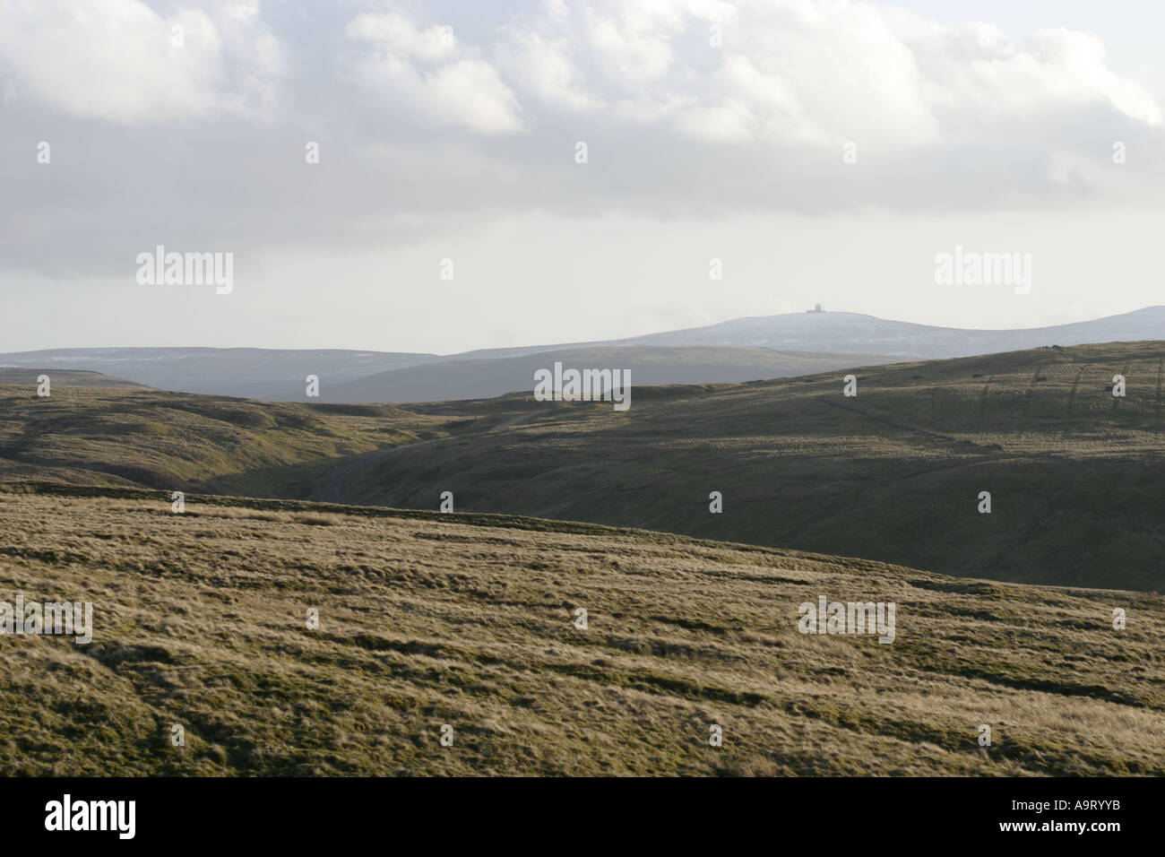 Great Dun Fell from Knoutberry Hill in the North Pennines, England ...