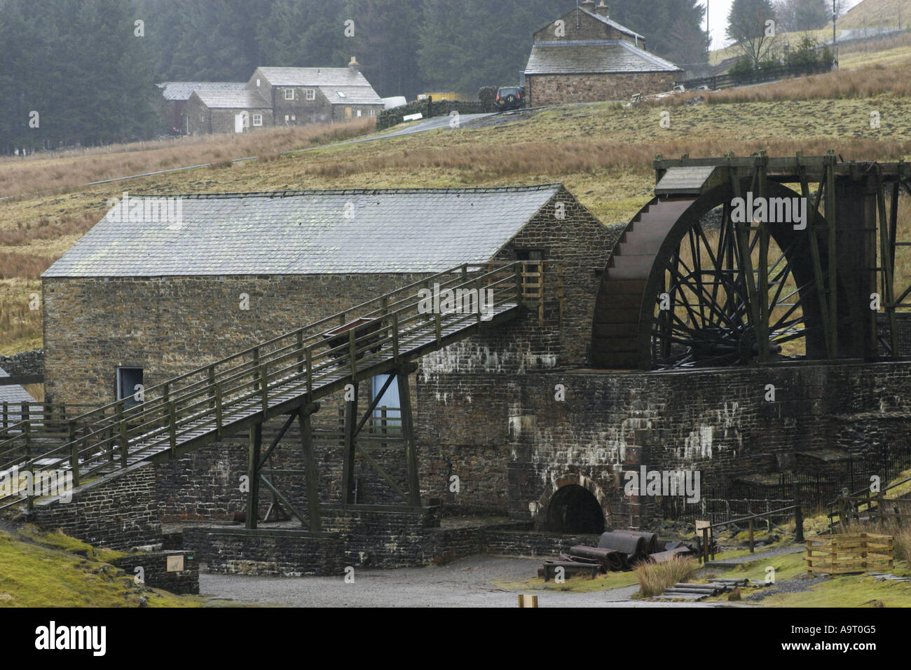 Killhope Wheel in the North Pennines, England Stock Photo - Alamy
