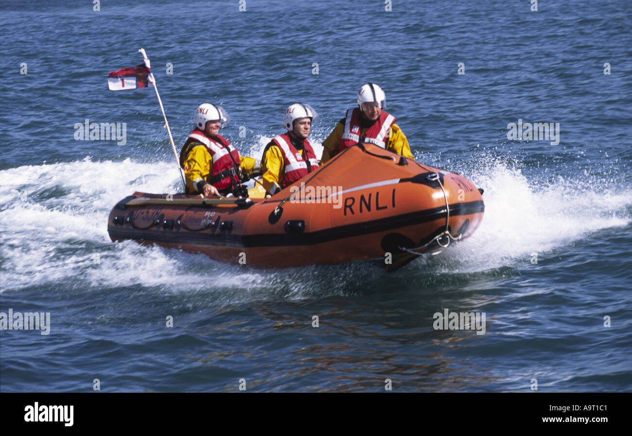 Portpatrick Lifeboat Week sea rescue by lifeboat and helicopter Stock ...