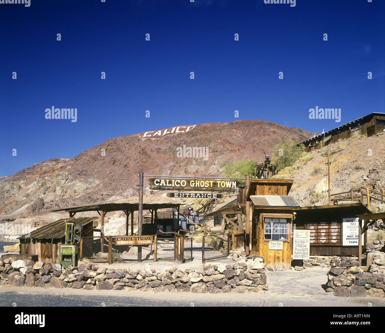 CALICO REPLICA GHOST MINING TOWN BARSTOW SAN BERNARDINO COUNTY ...