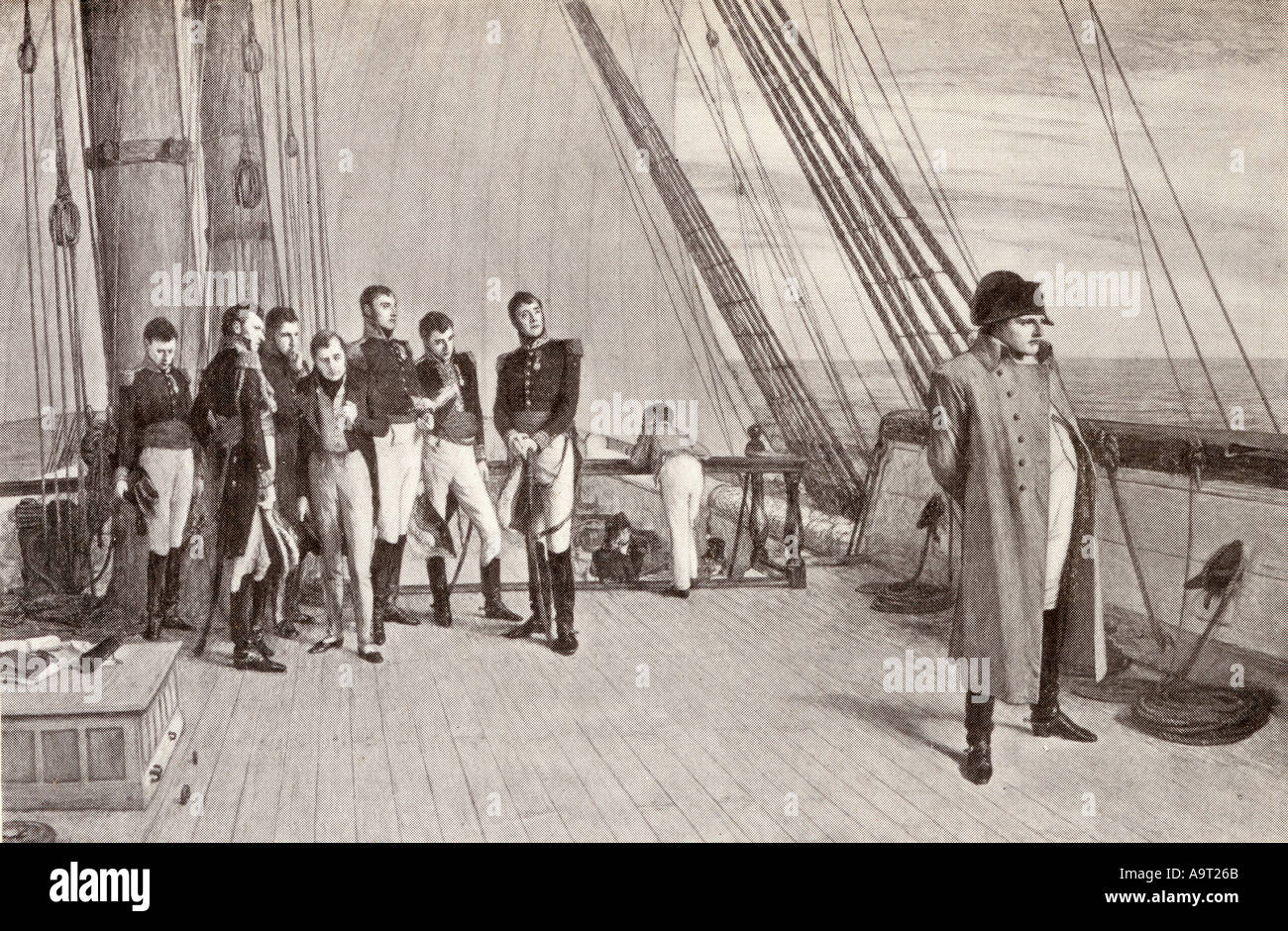 Napoleon on board the HMS Bellerophon. Napoleon Bonaparte, 1769 -1821 ...