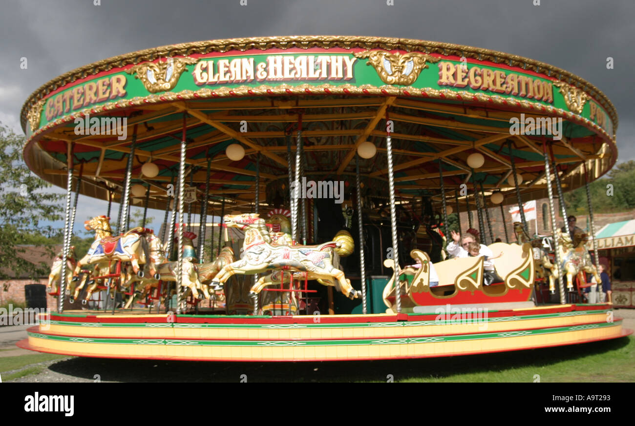The Steam driven Victorian Carousel at Blists Victorian Village at the ...
