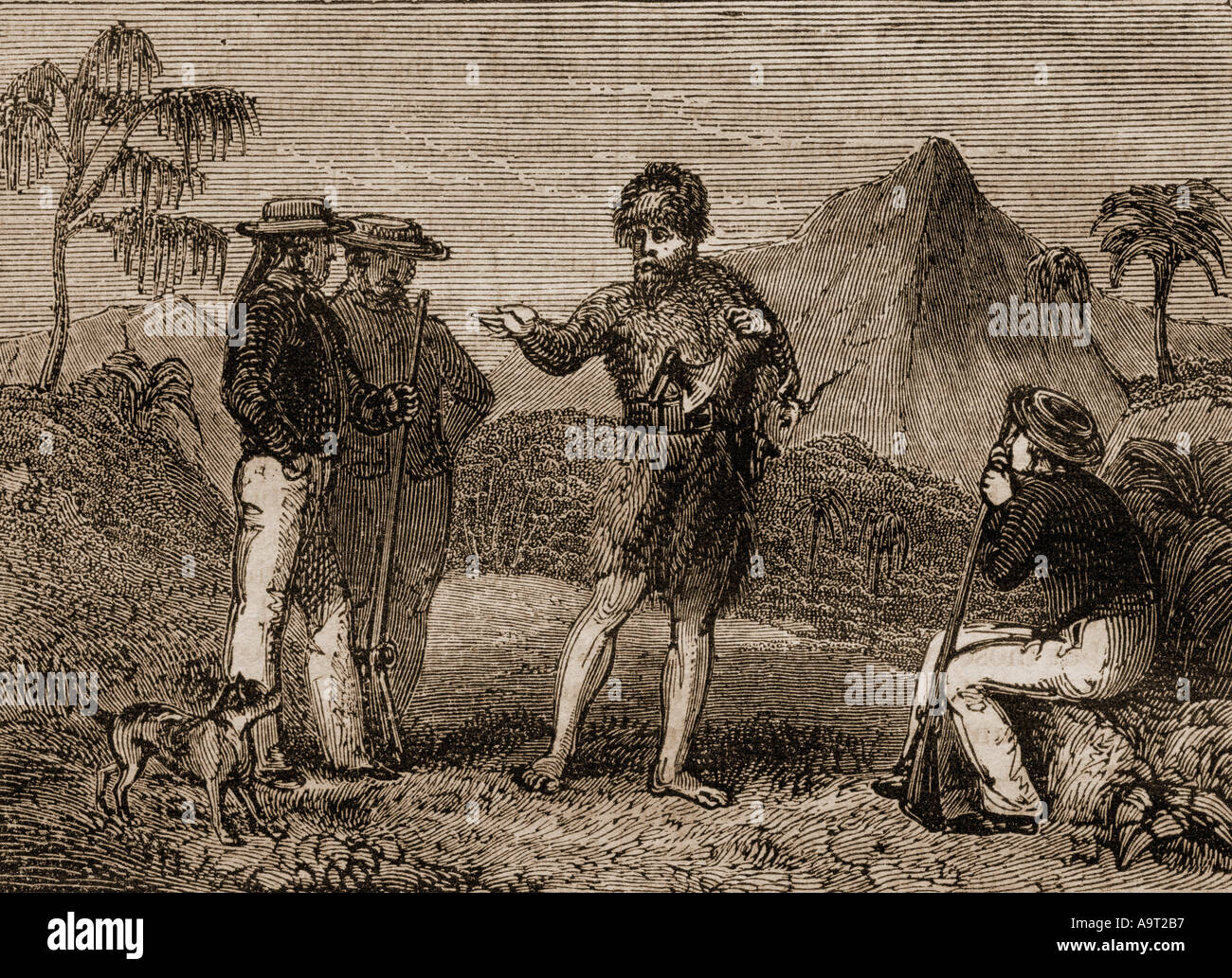 Selkirk and the British sailors. Alexander Selkirk, 1676 - 1721 ...