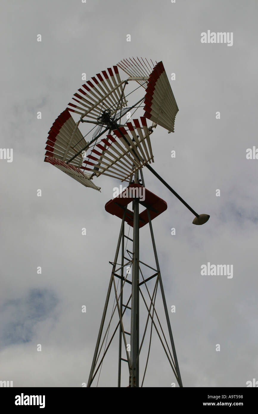Vertical Old Windmill Stock Photo - Alamy