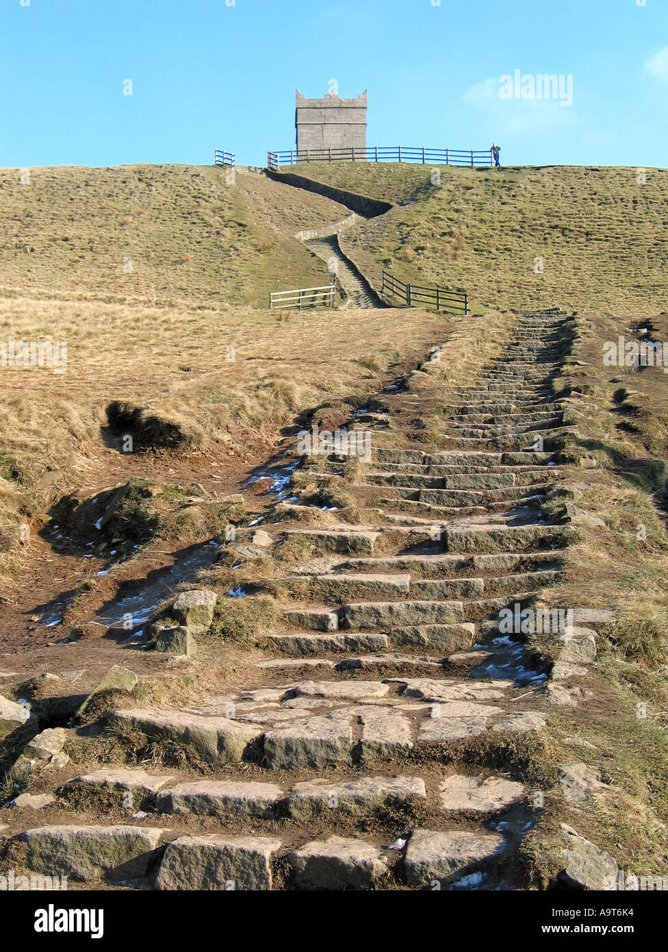 Steps to Rivington Pike at Horwich near Bolton, England UK Stock Photo ...