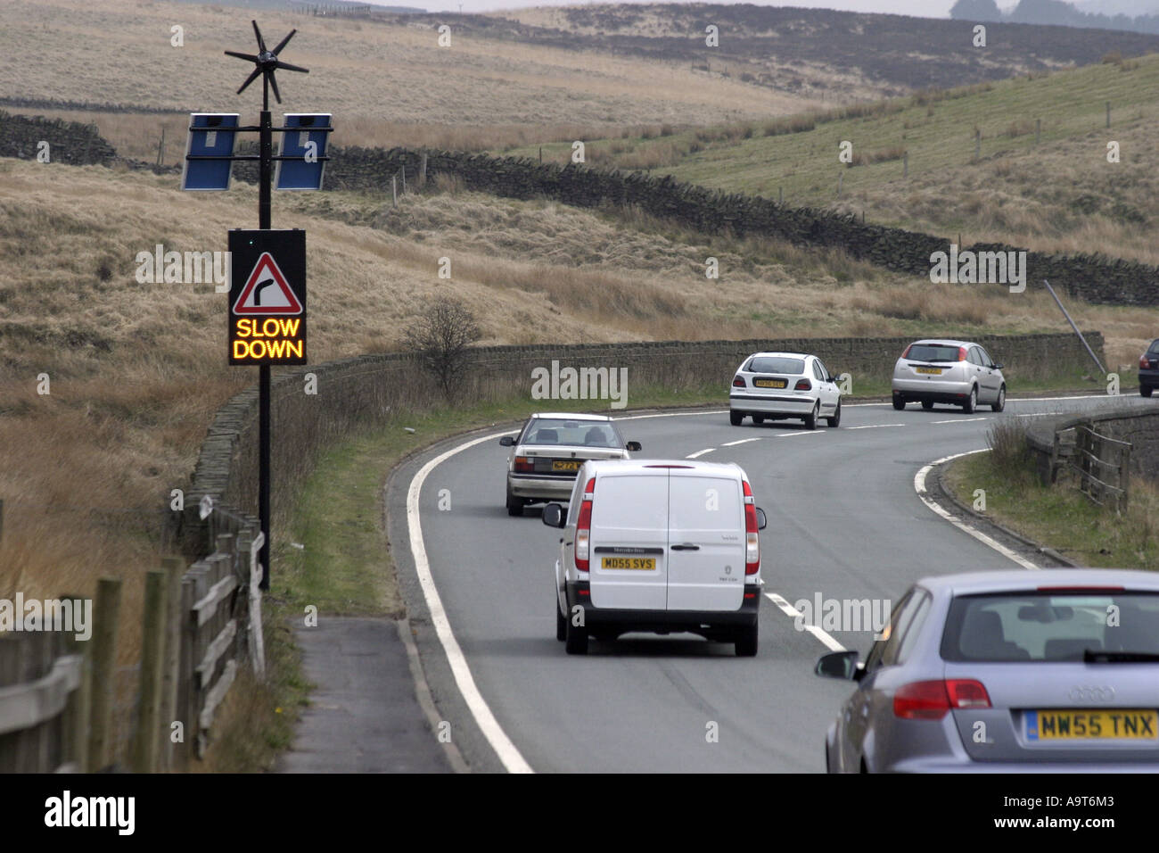 Solar Wind Power Traffic Control Warning Stock Photo - Alamy