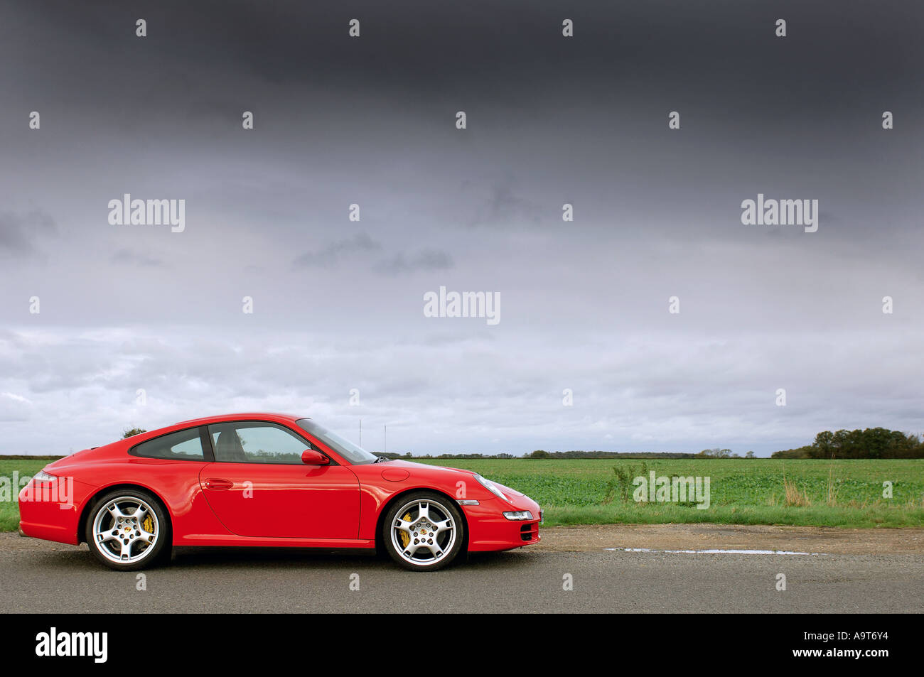 Red Porsche 997 Stock Photo - Alamy