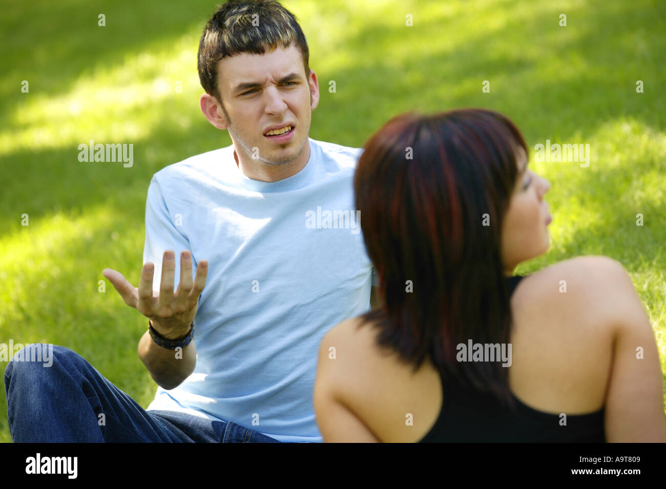 Tense people talk hi-res stock photography and images - Alamy