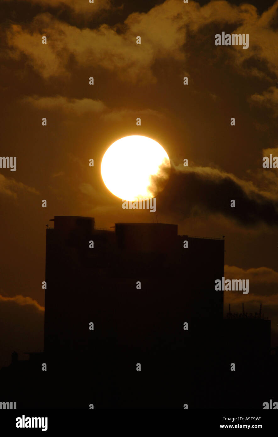 Office Block Sunset Stock Photo - Alamy
