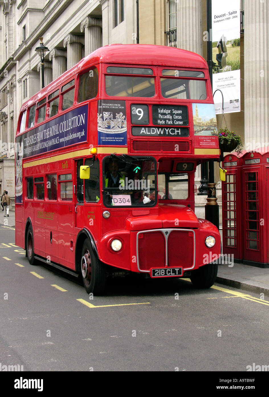 A London AEC Routemaster, RML 2473 Double decker bus on route 9 ...