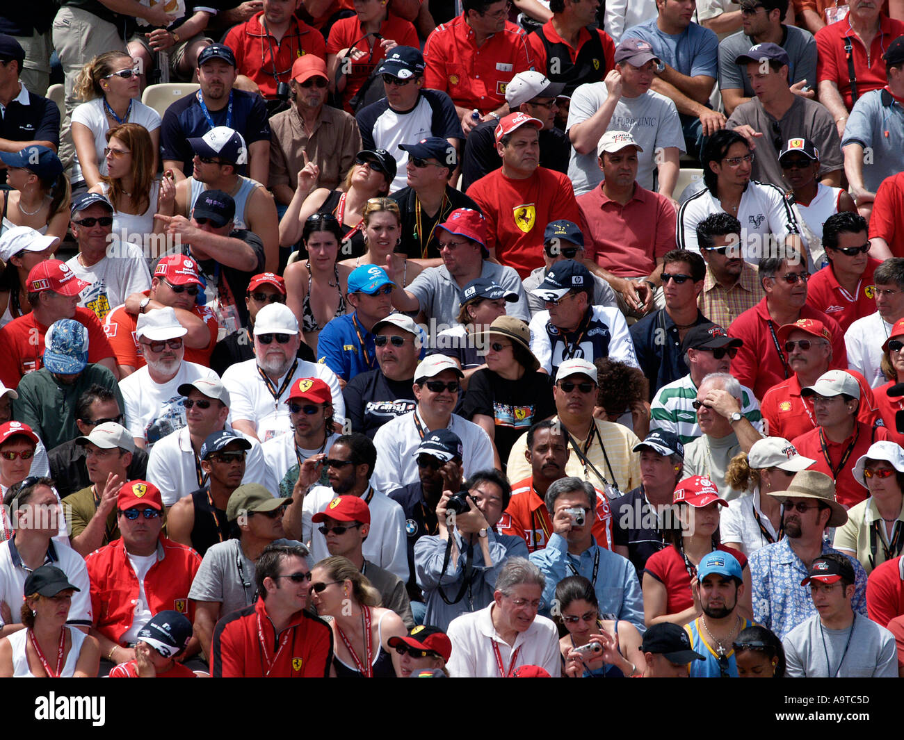 F1 fans outside hi-res stock photography and images - Alamy