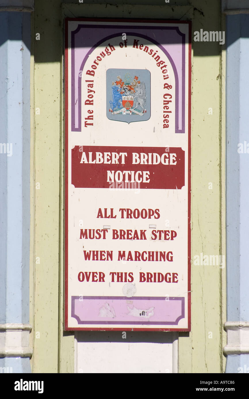 Notice All troops must break step when marching over this bridge Sign ...