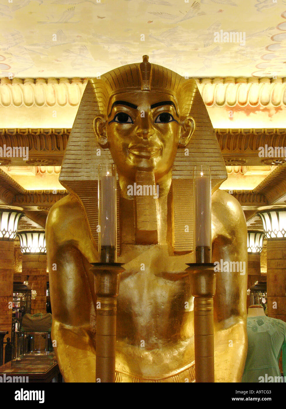 Replica of a Pharaonic statue inside Harrods department store, London ...
