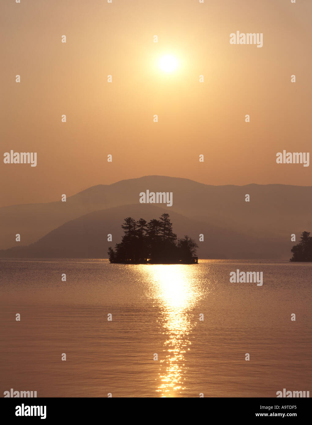 Scenic Island in sun Stock Photo - Alamy