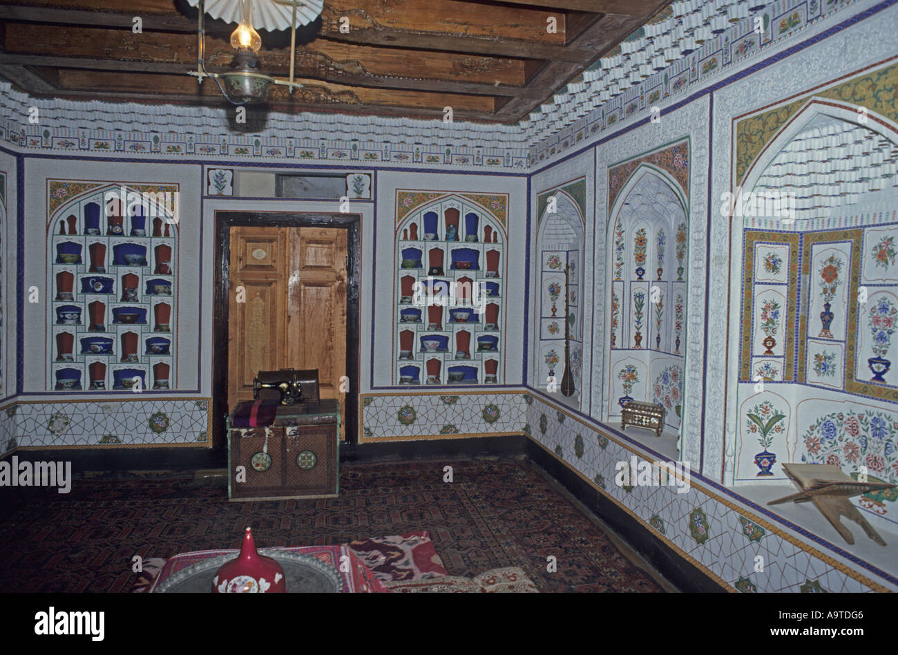 House of a rich merchant now a museum Bukhara Uzbekistan Ornate panels ...