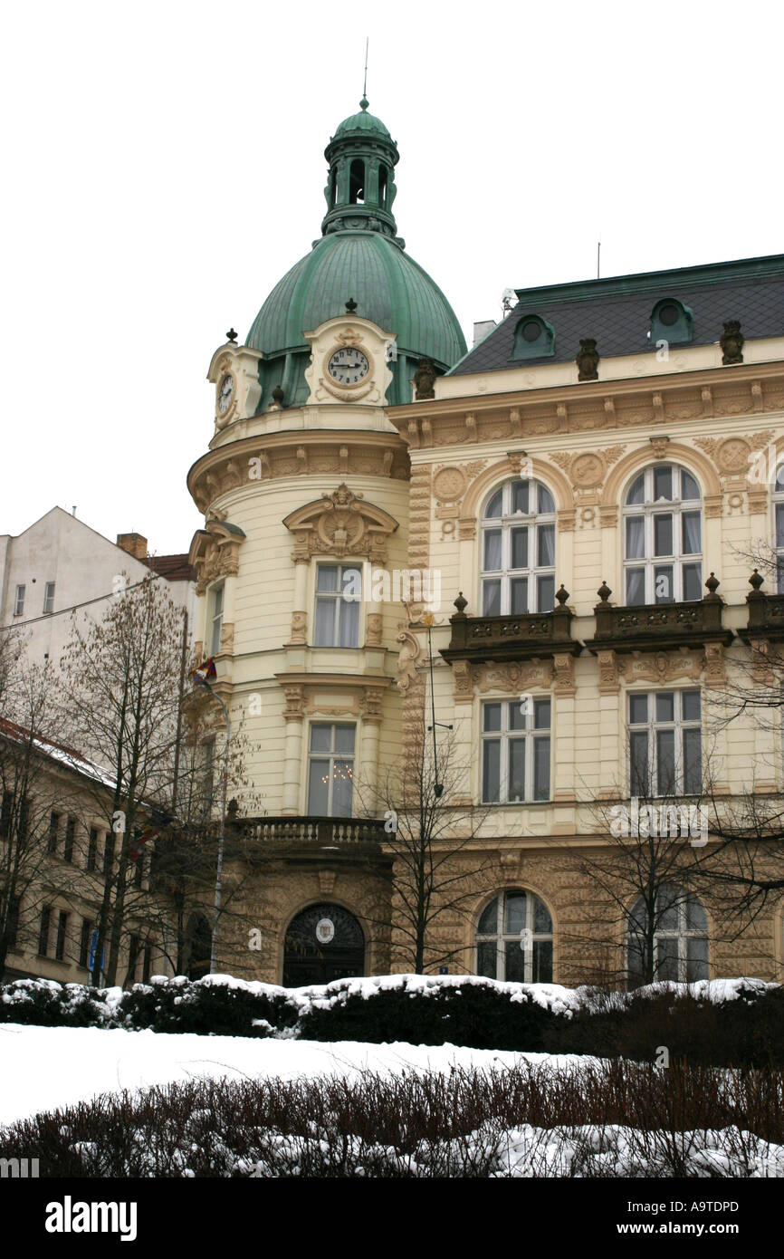 Clock prague snow hi-res stock photography and images - Alamy
