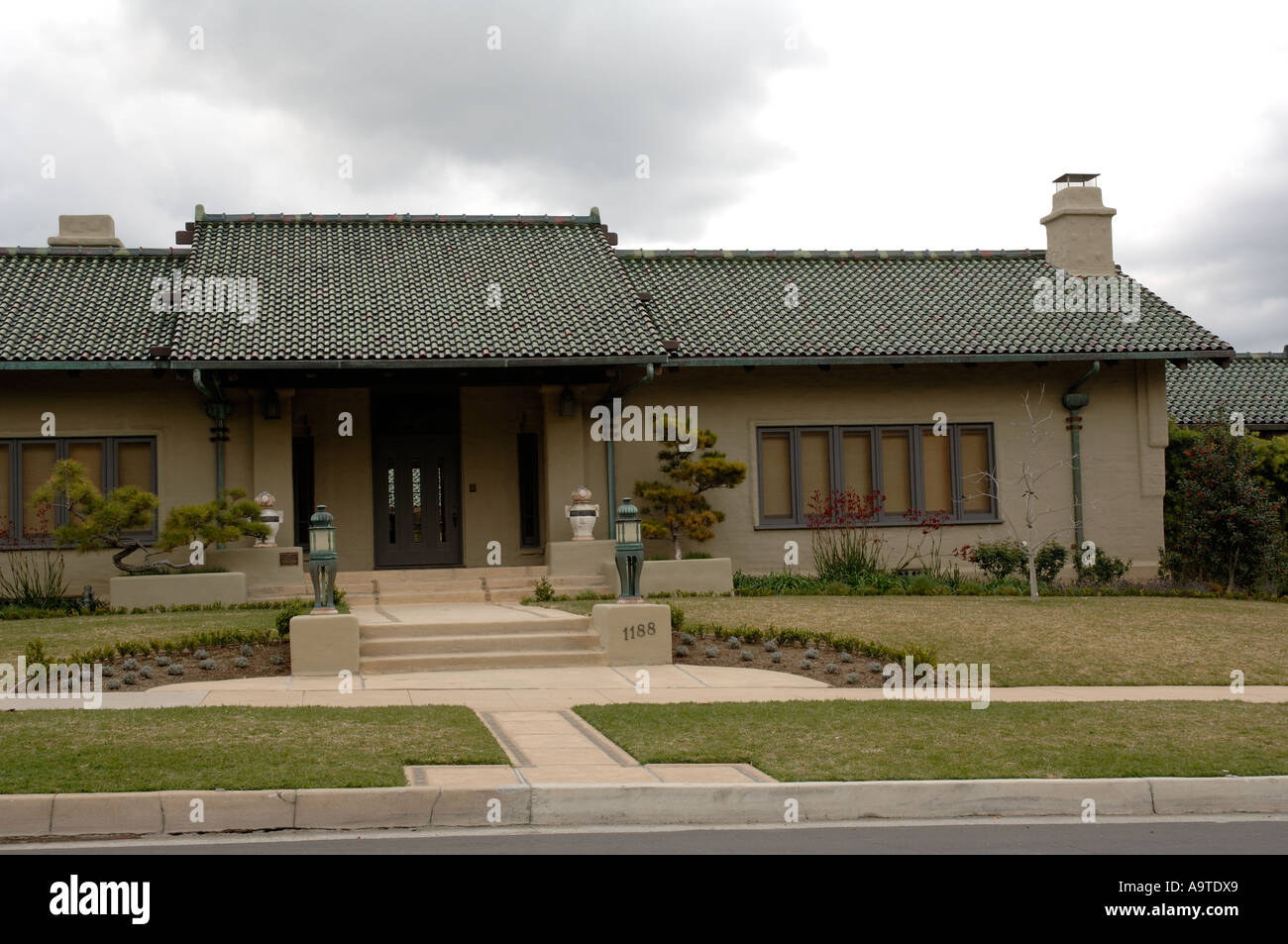 High class neighborhood Pasadena California Stock Photo - Alamy