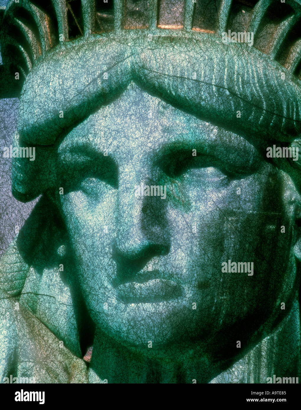 USA NY Statue of Liberty with cracks Stock Photo - Alamy
