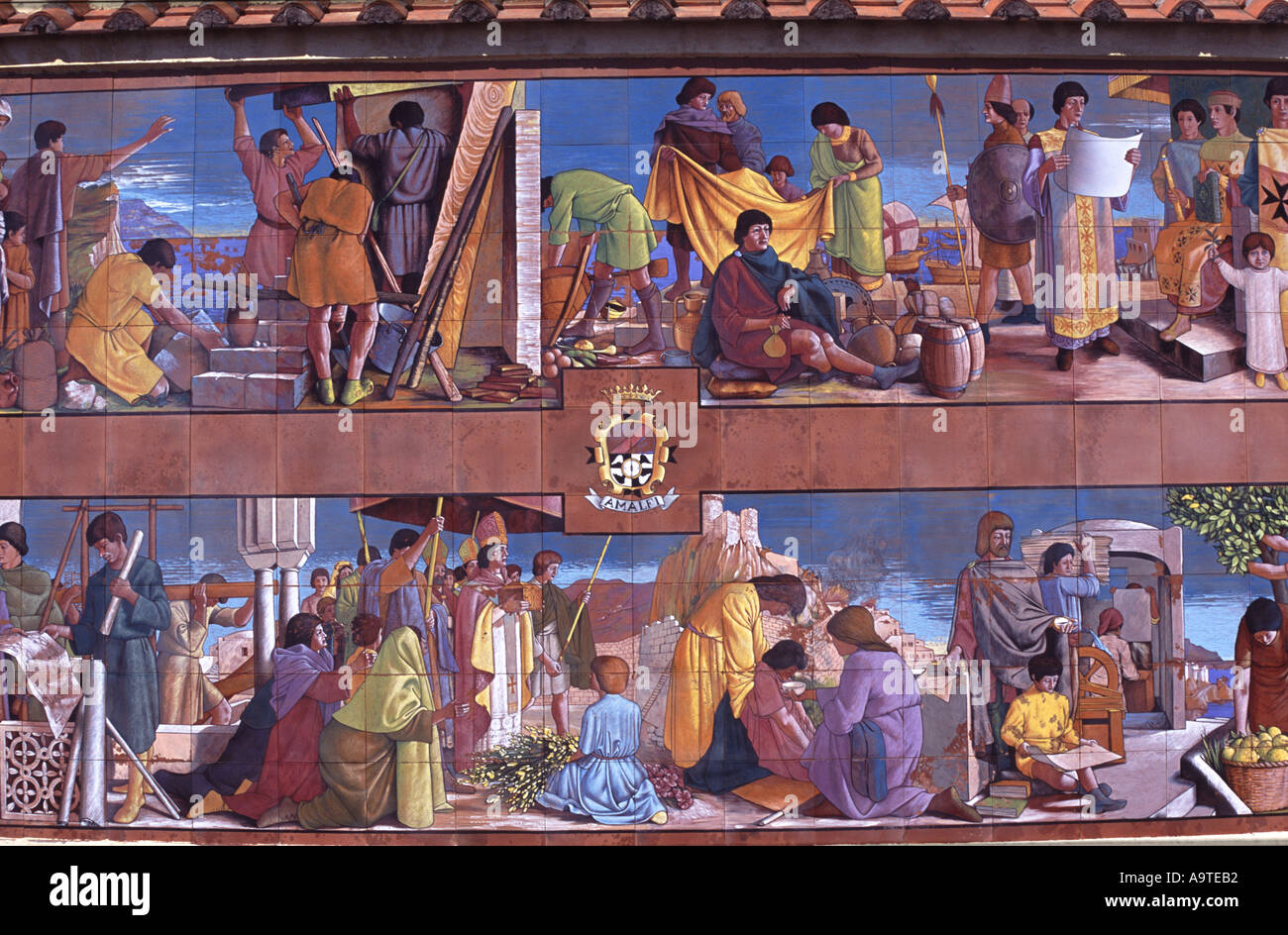 Amalfi mural hi-res stock photography and images - Alamy