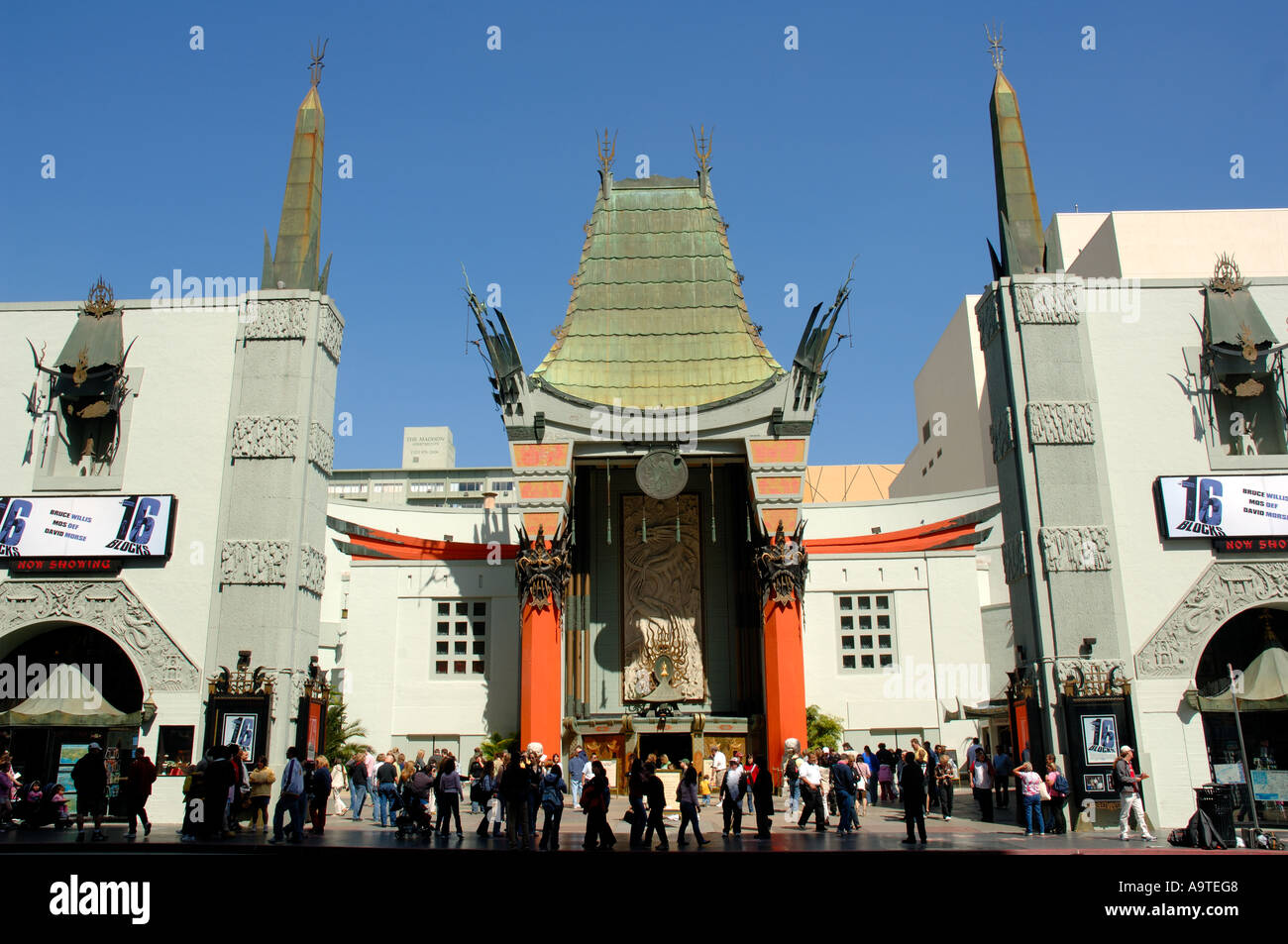 Visitors outside The Grauman's Chinese Theatre It was declared a ...