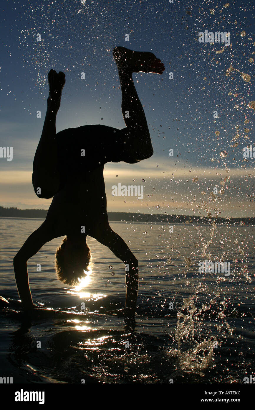 Somersault on the Water Stock Photo - Alamy
