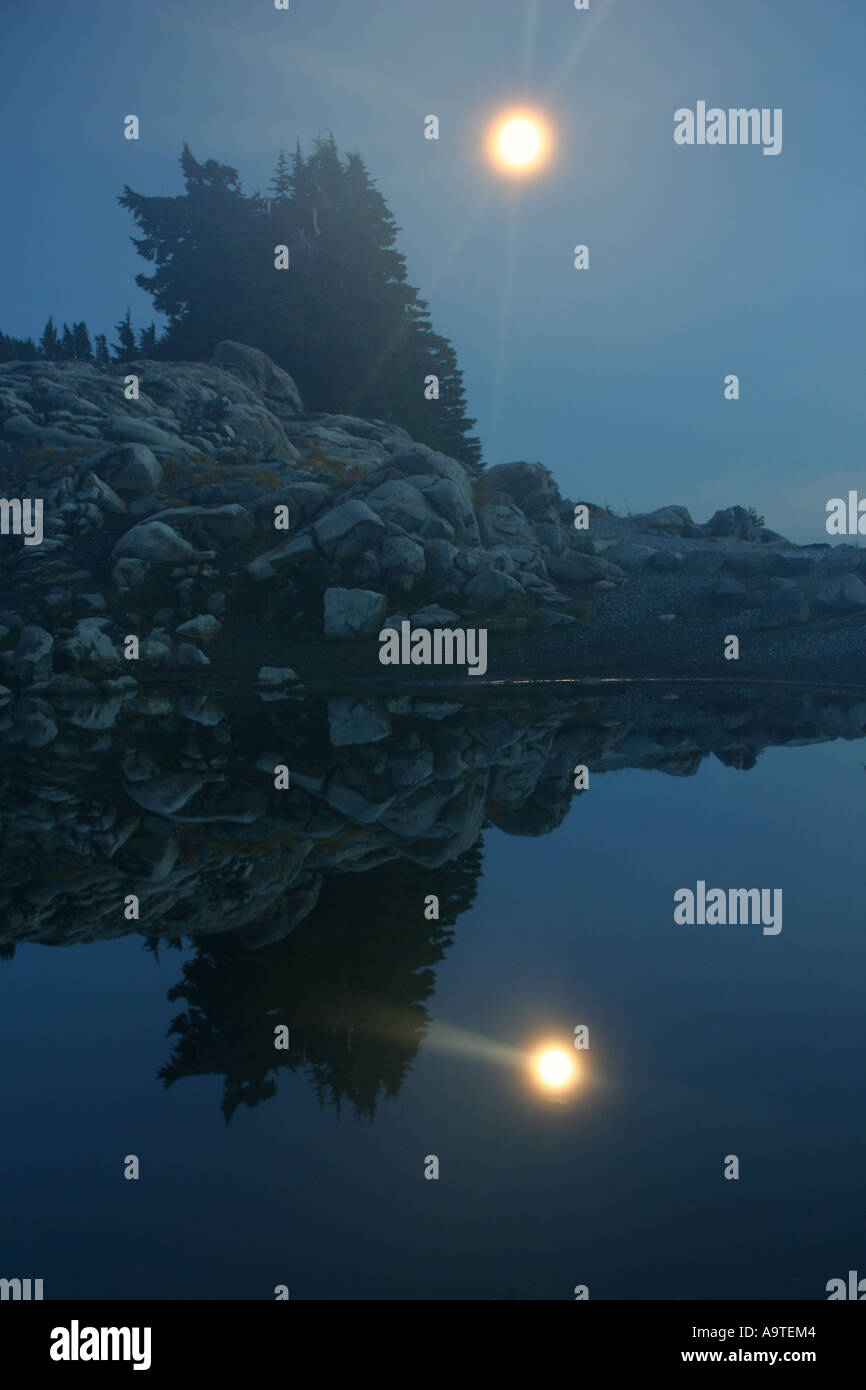 Reflected Moonlight After Dusk Stock Photo - Alamy
