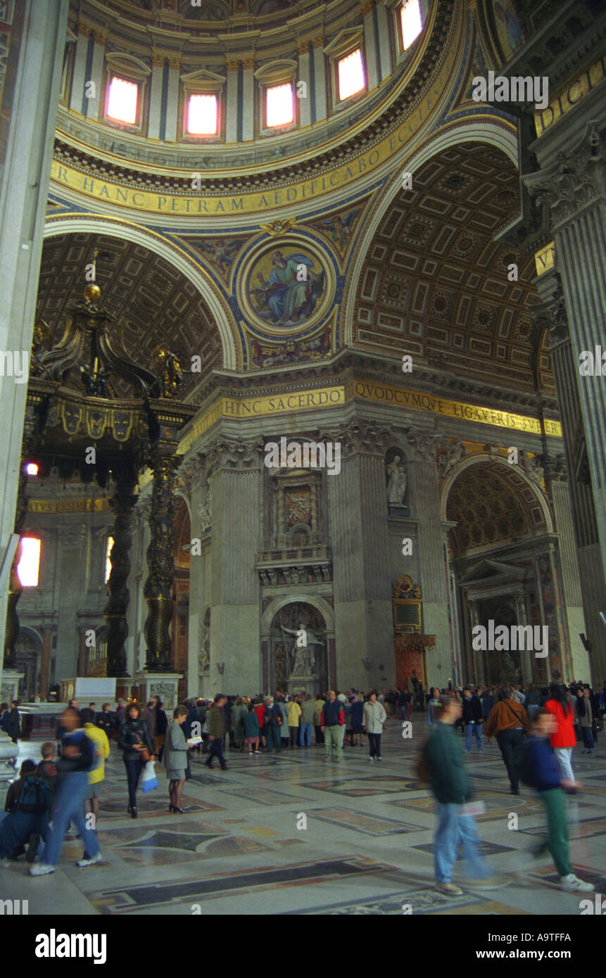 Interior of St Peters Rome Italy Stock Photo - Alamy