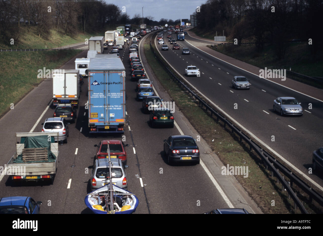 Traffic Jam On M6 Stock Photo - Alamy