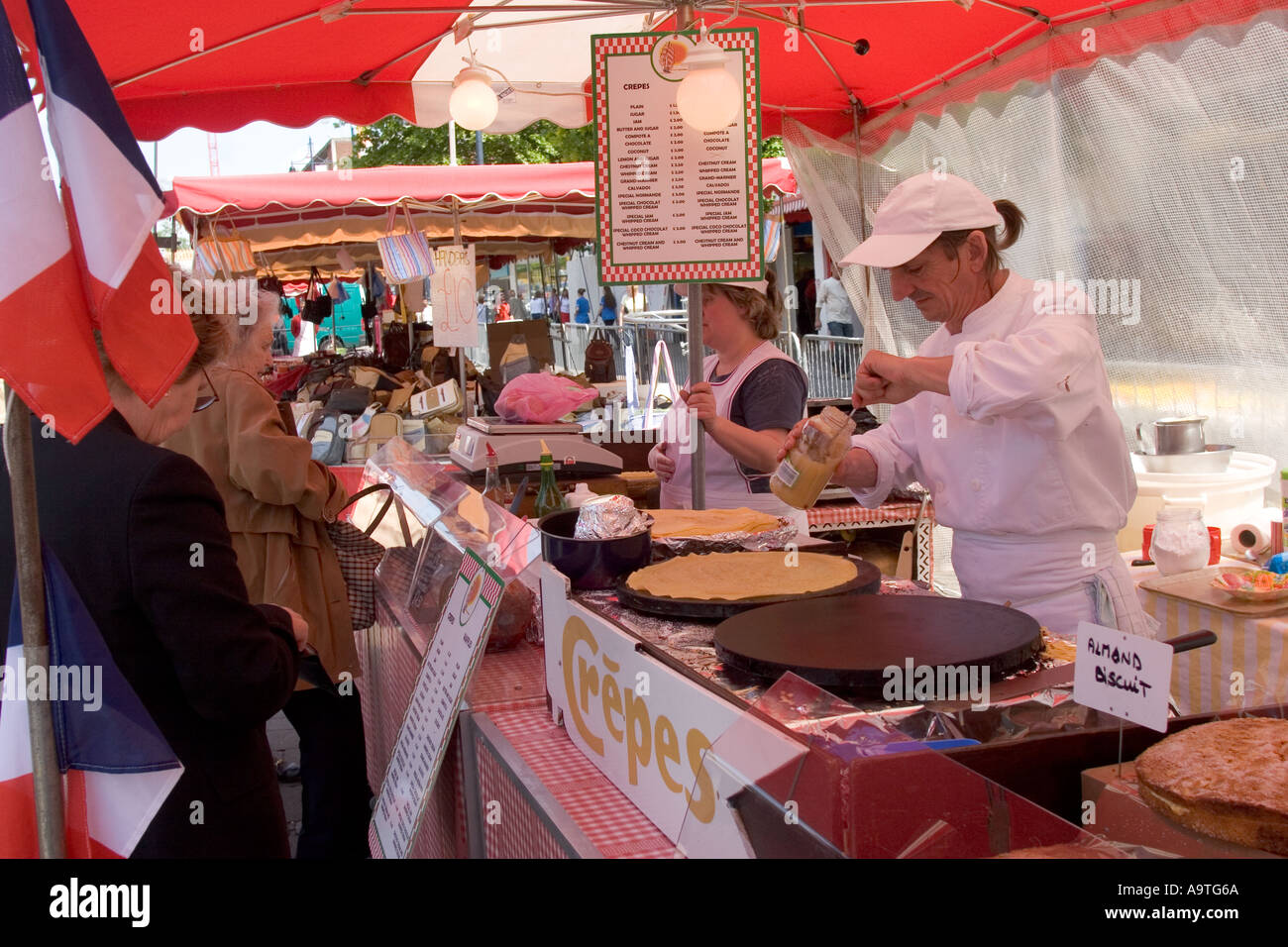 French farmers market in Romford Essex UK Stock Photo - Alamy