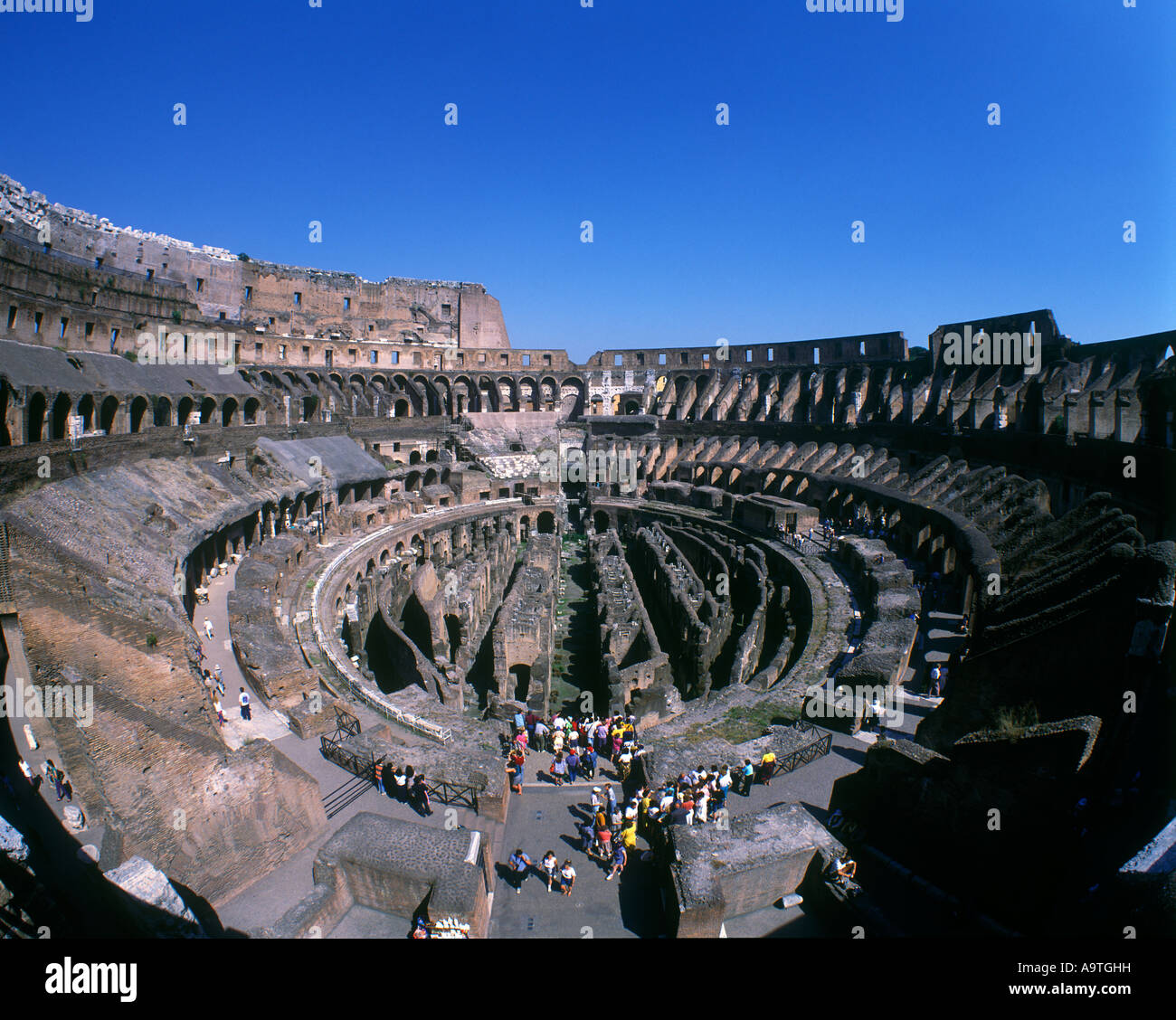 INSIDE ARENA ROMAN COLOSSEUM RUINS ROME ITALY Stock Photo - Alamy