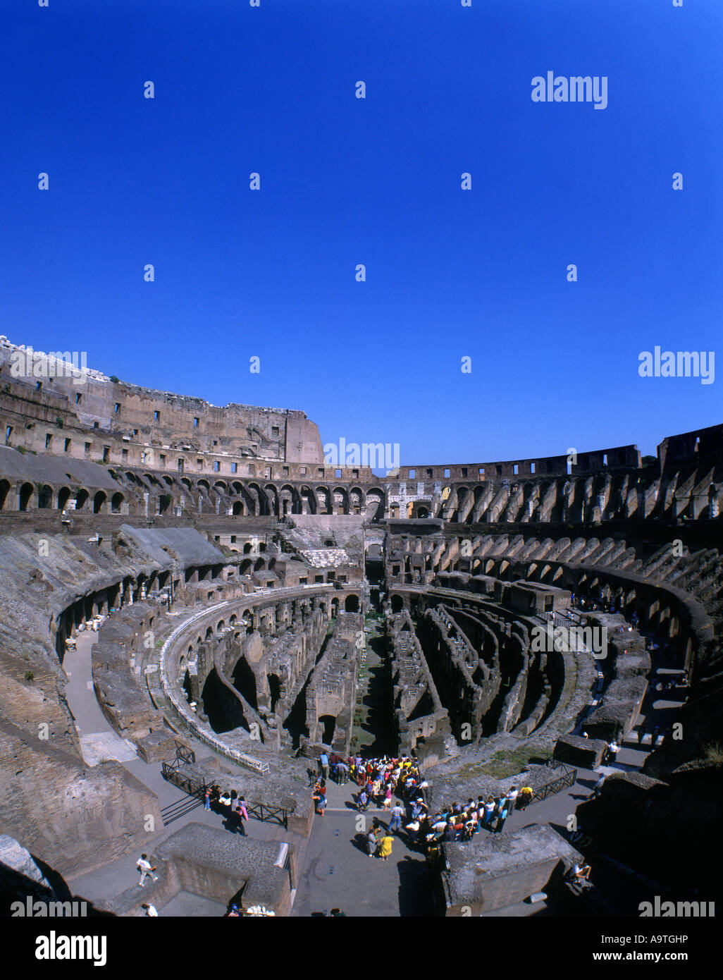 INSIDE ARENA ROMAN COLOSSEUM RUINS ROME ITALY Stock Photo - Alamy