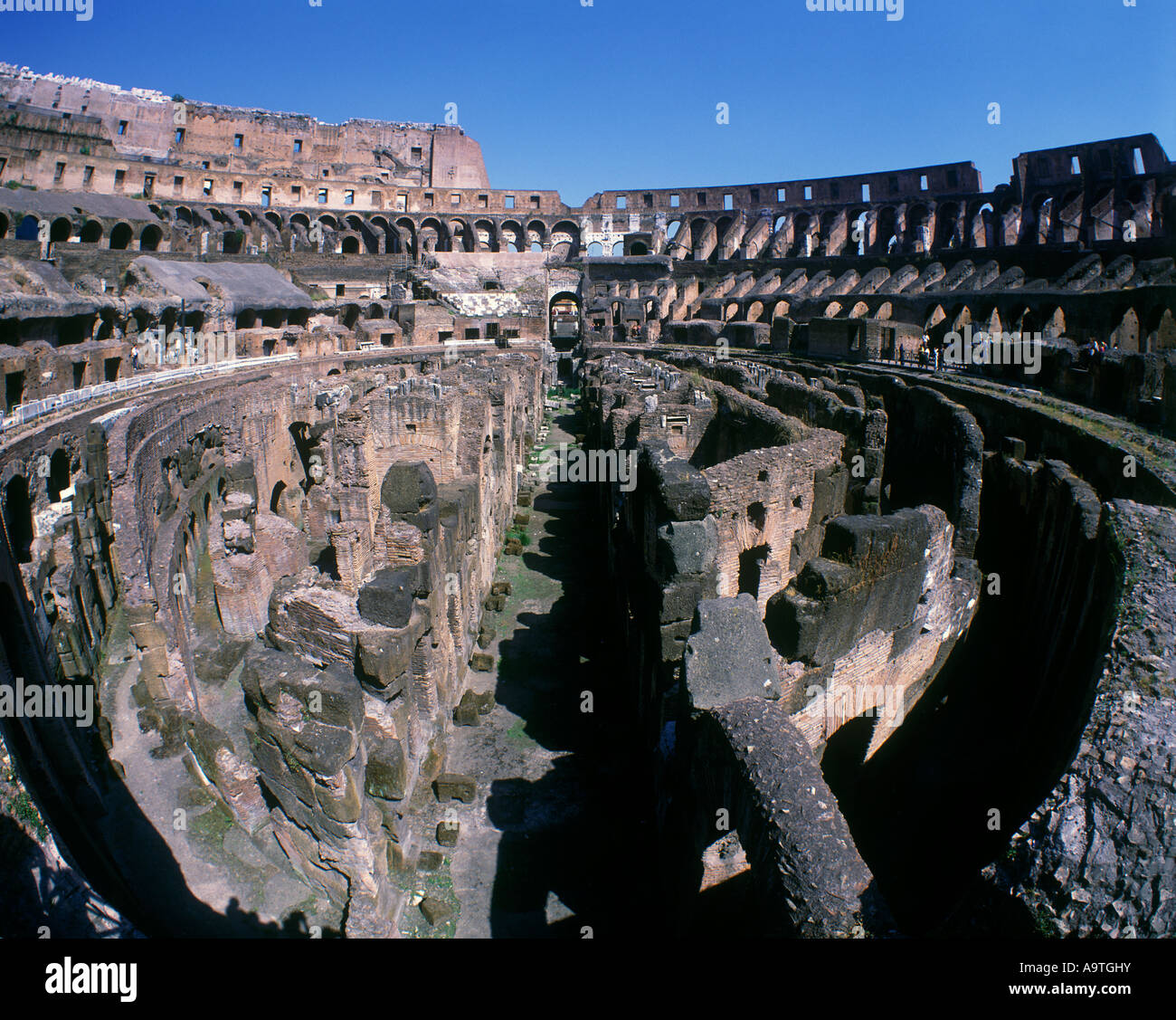 INSIDE ARENA ROMAN COLOSSEUM RUINS ROME ITALY Stock Photo - Alamy