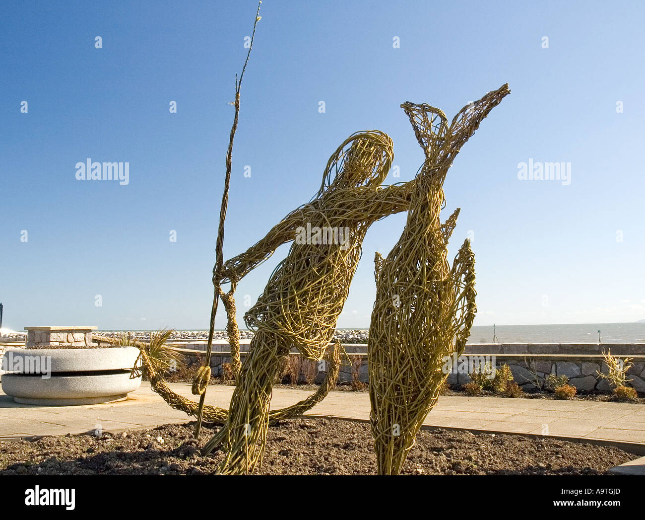 Wicker Statue, Rhos on Sea Promenade, Colwyn Bay, Conwy, North East ...