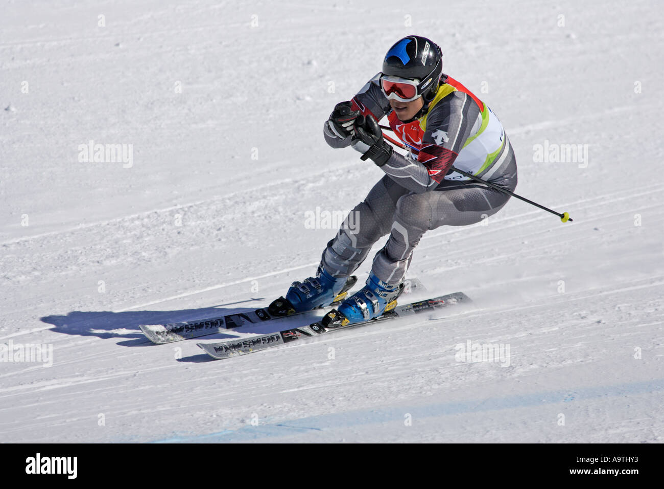 Naoya Maruyama LW4 of Japan in the Mens Alpine Skiing Super G ...