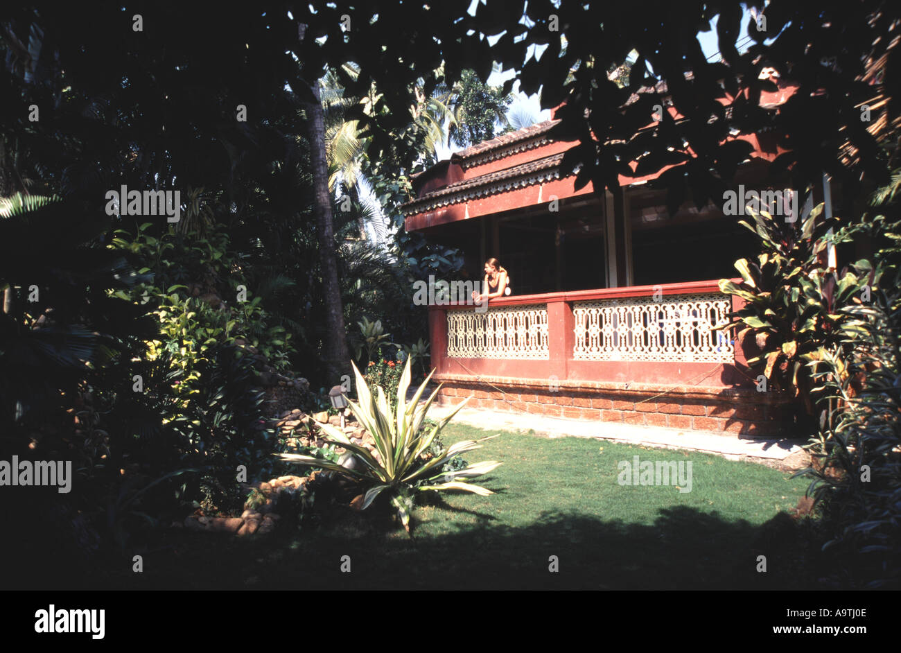 GOA Villa and garden in Benaulim Stock Photo - Alamy