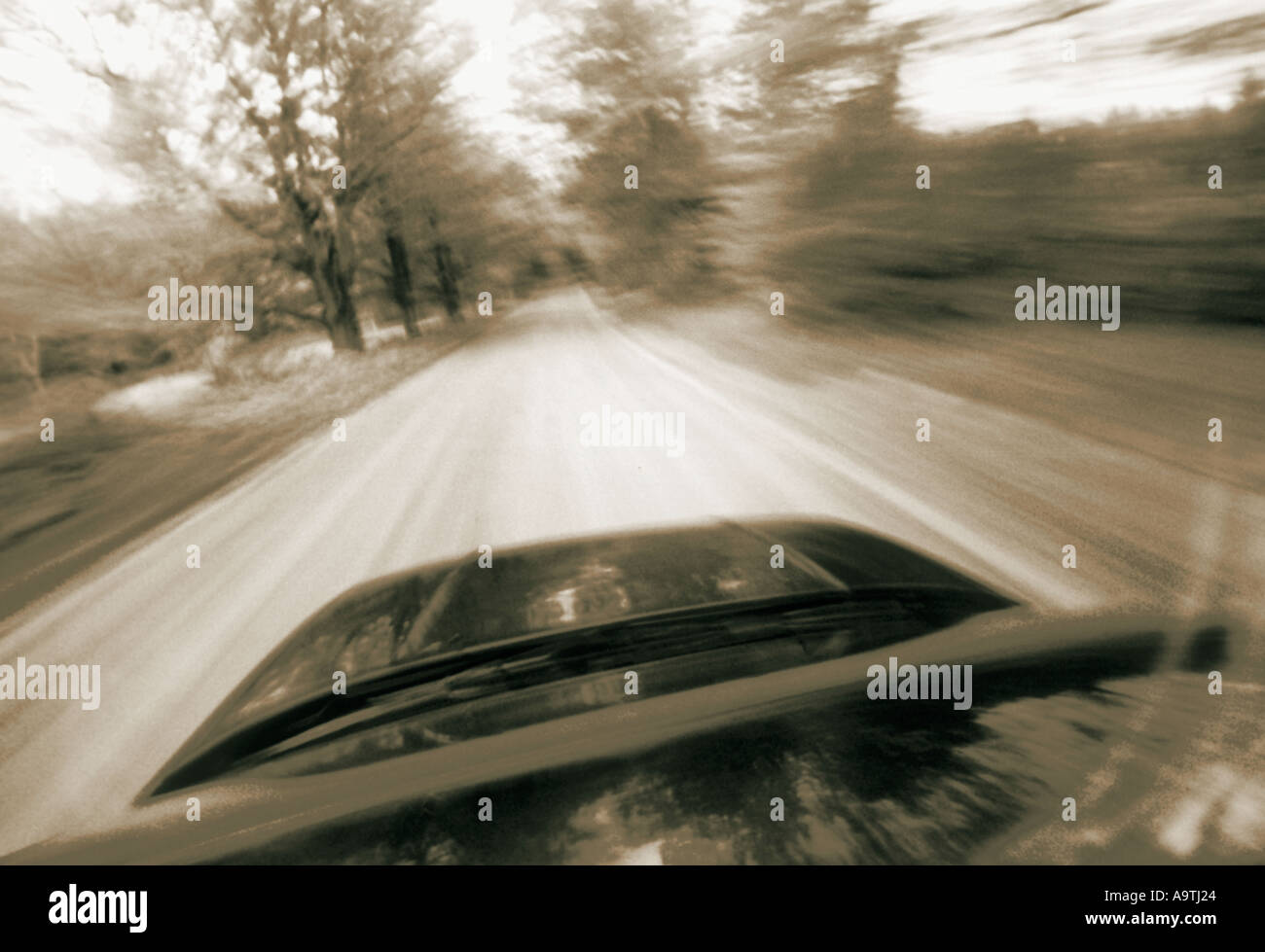 Blurred trees movement from car hi-res stock photography and images - Alamy