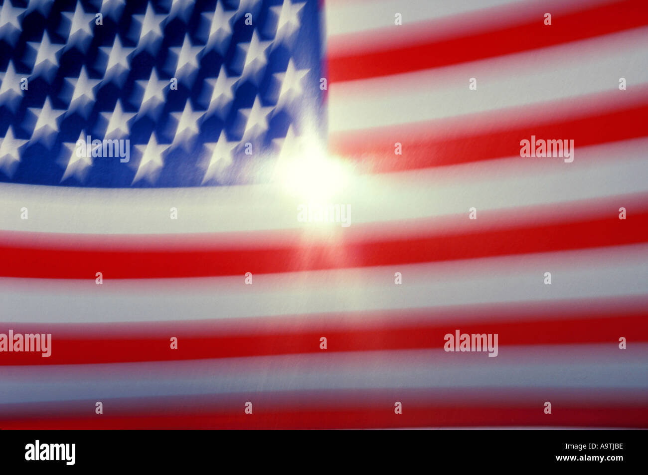 USA flag with sun Stock Photo - Alamy