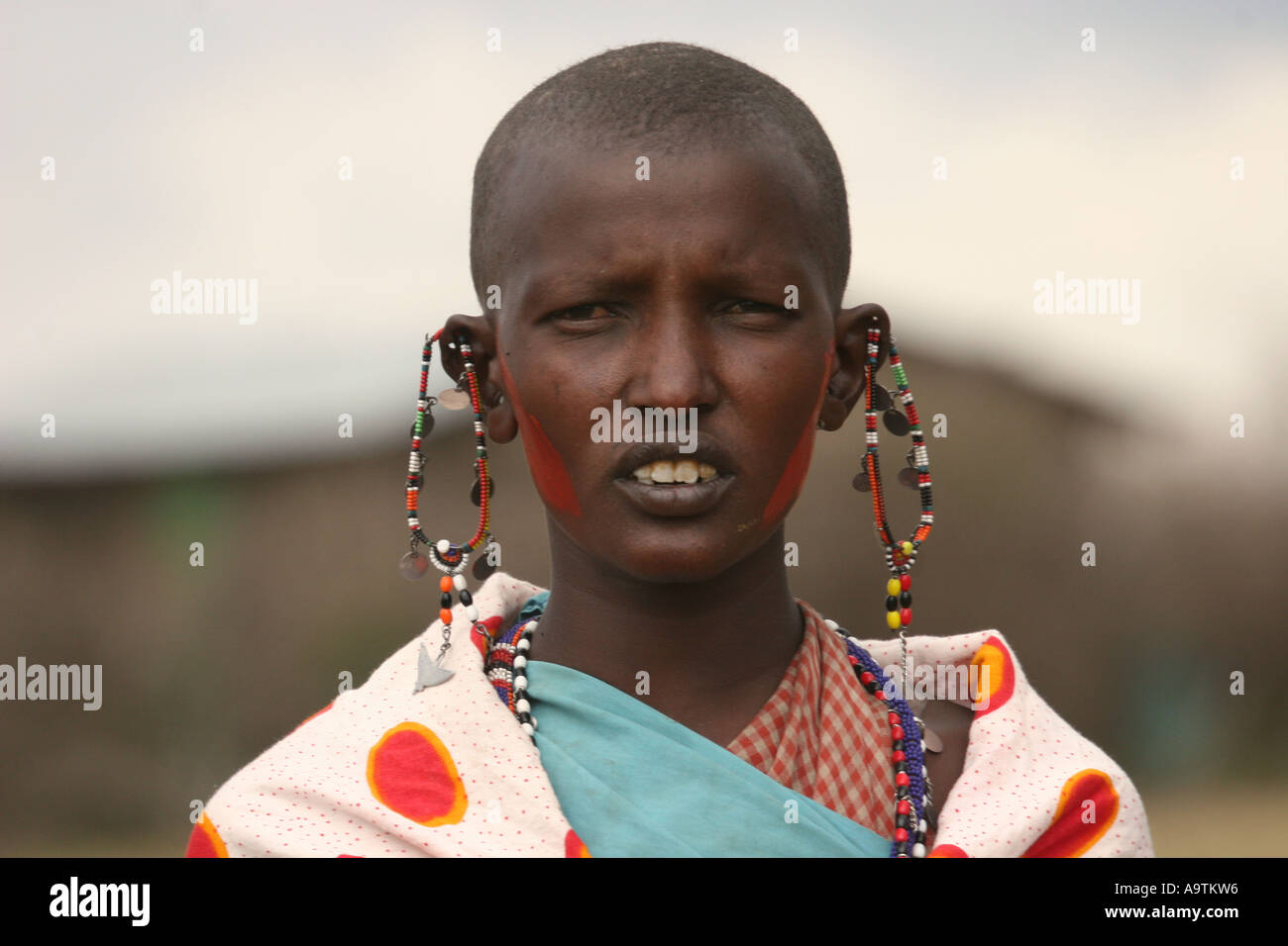 Decorated Masai woman portrait in traditional costume Stock Photo - Alamy